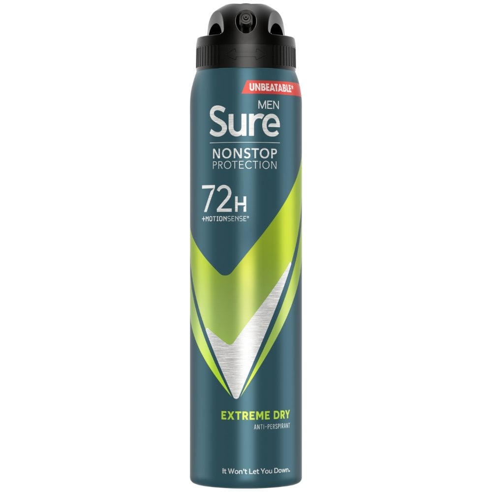 Sure Men Nonstop Protection 72h Extreme Dry Anti-Perspirant Deodorant ...