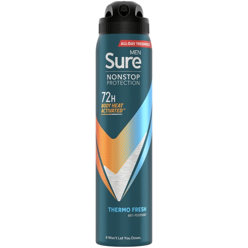 Sure Men Nonstop Protection 72h Thermo Fresh Anti-Perspirant Deodorant ...