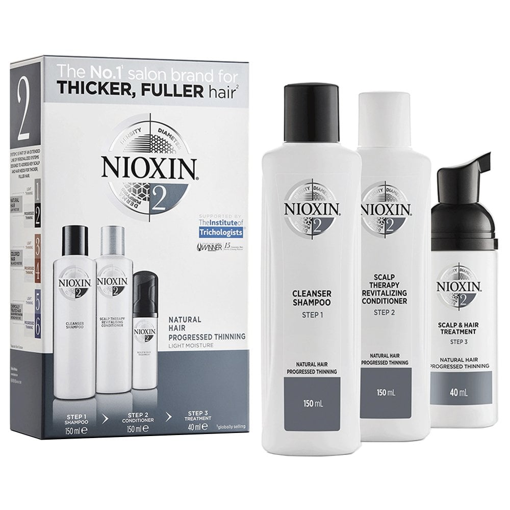 Nioxin System 2 Hair Starter Kit for Natural Hair with Progressed Thin ...