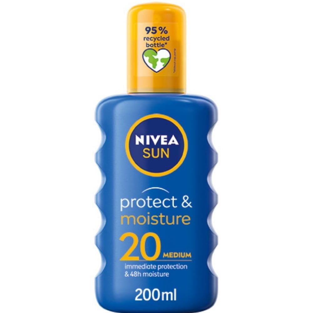 Nivea Sun Protect & Moisture Sun Cream Spray SPF20 200ml – Justmylook