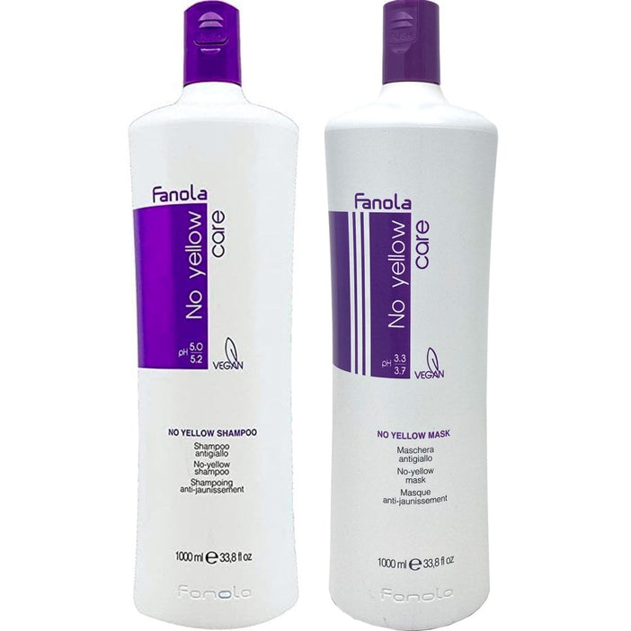 Fanola No Yellow Shampoo & Mask Twin 2 x 1000ml – Justmylook