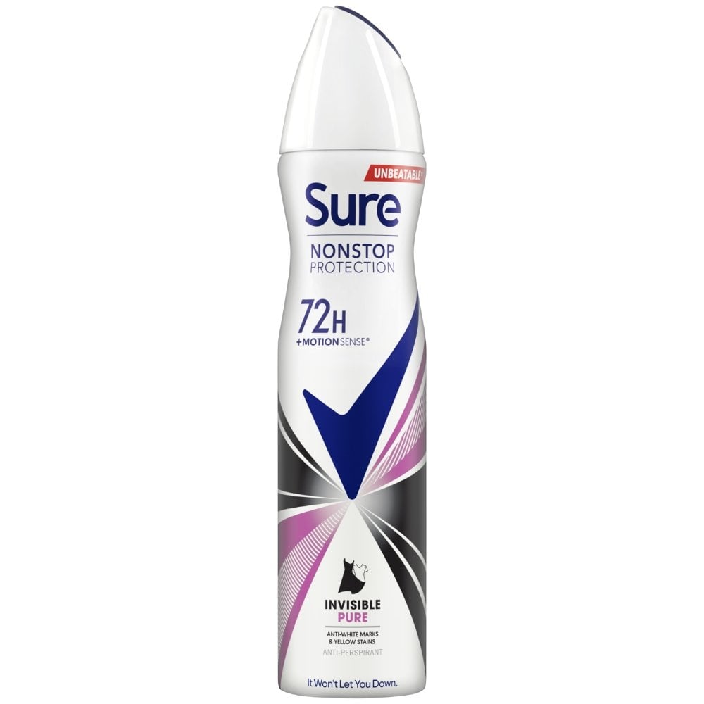Sure Nonstop Protection 72h Invisible Pure Anti-Perspirant Deodorant ...