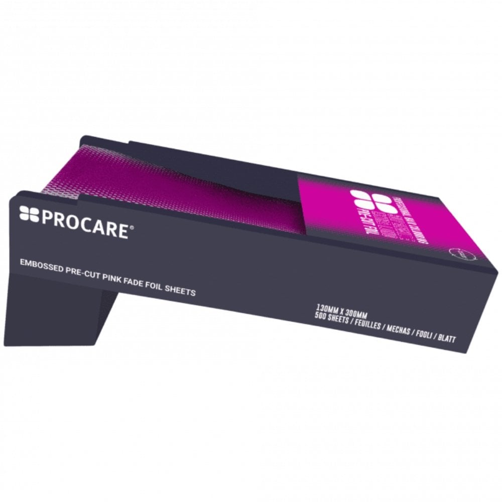 Procare Pre-Cut Pink Fade Foil SuperWide 130mm x 300mm 500 Sheets ...