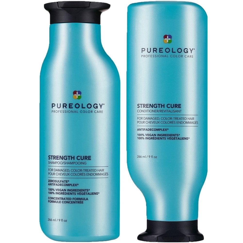 Pureology Strength Cure Shampoo & Conditioner Twin 2 x 266ml – Justmylook