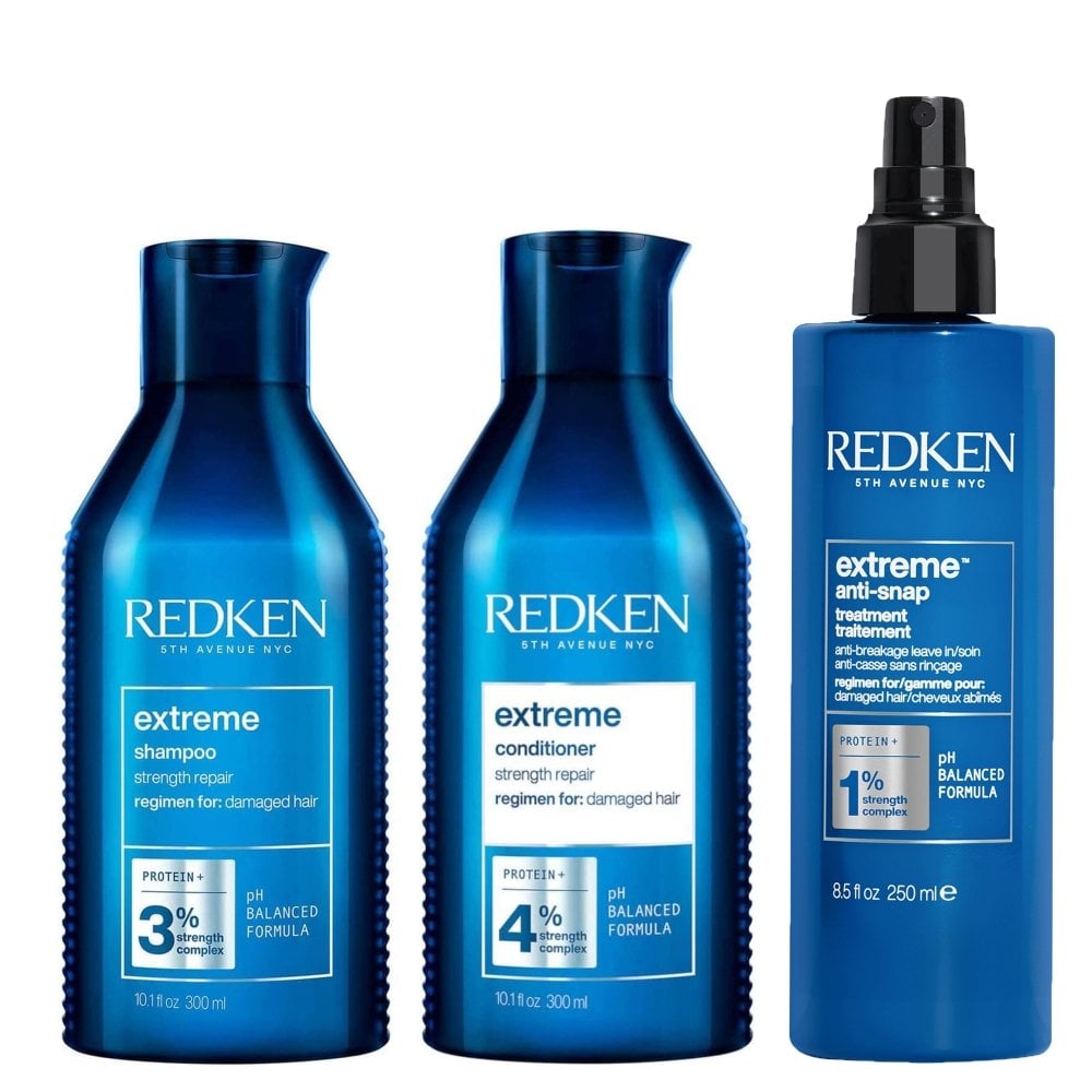 Redken Extreme Strength Repair Shampoo 300ml, Conditioner 300ml + Anti – Justmylook
