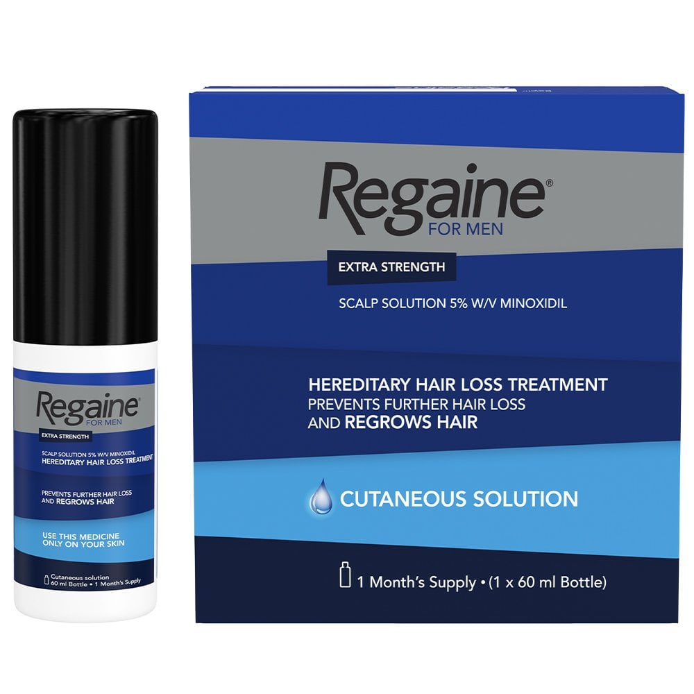 Regaine For Men 5% Extra Strength Regrowth Scalp Solution 1 Month Supp ...