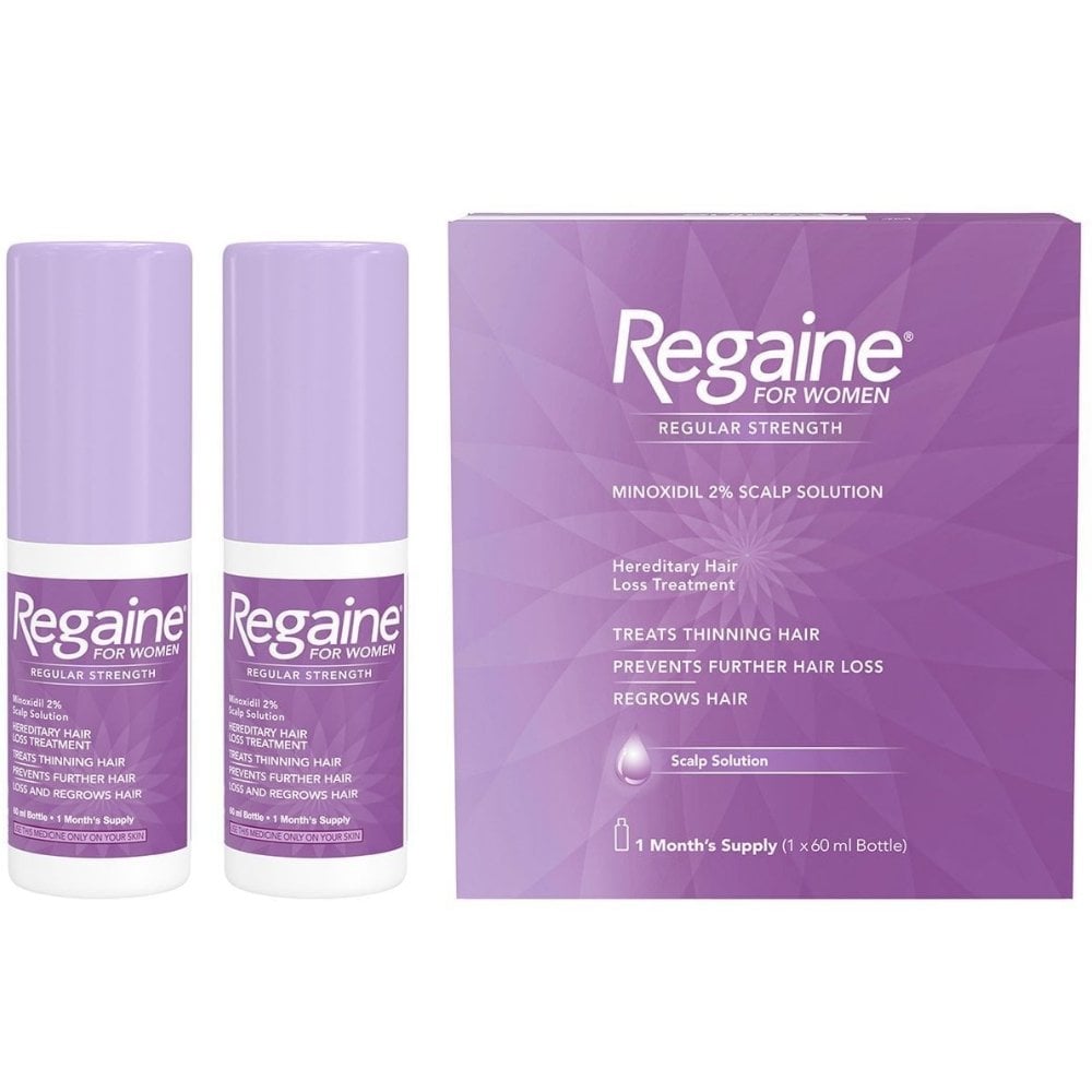 Regaine For Women 2% Regular Strength Scalp Solution 2 Month Supply ...
