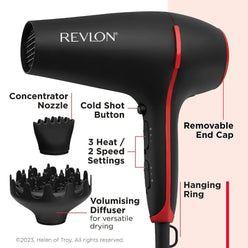 Revlon Pro Collection SmoothStay Coconut Oil Infused Hair Dryer & Volu ...
