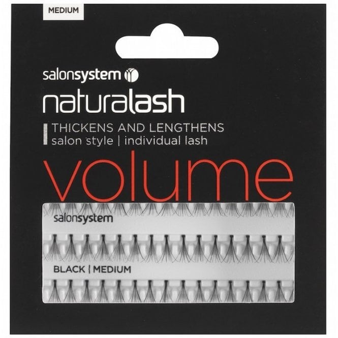 Salon System Individual Lashes Black Medium – Justmylook