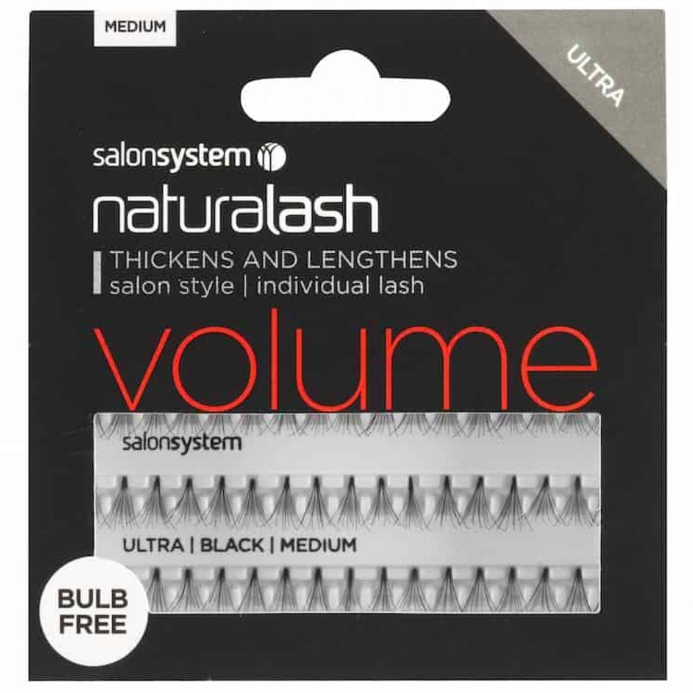 Salon System Individual Lashes Ultra Black Medium – Justmylook