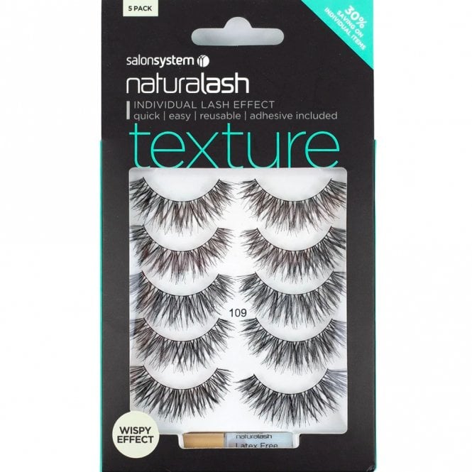 Salon System Naturalash Strip Lashes Black 109 5 Pack – Justmylook