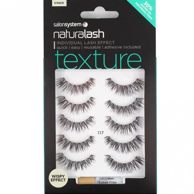 Salon System Naturalash Strip Lashes Black 117 5 Pack – Justmylook