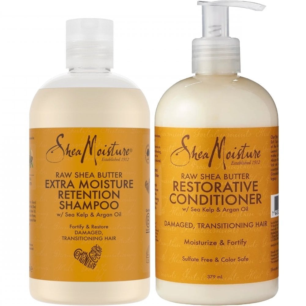 Shea Moisture Raw Shea Butter Extra-Moisture Retention Shampoo & Condi ...