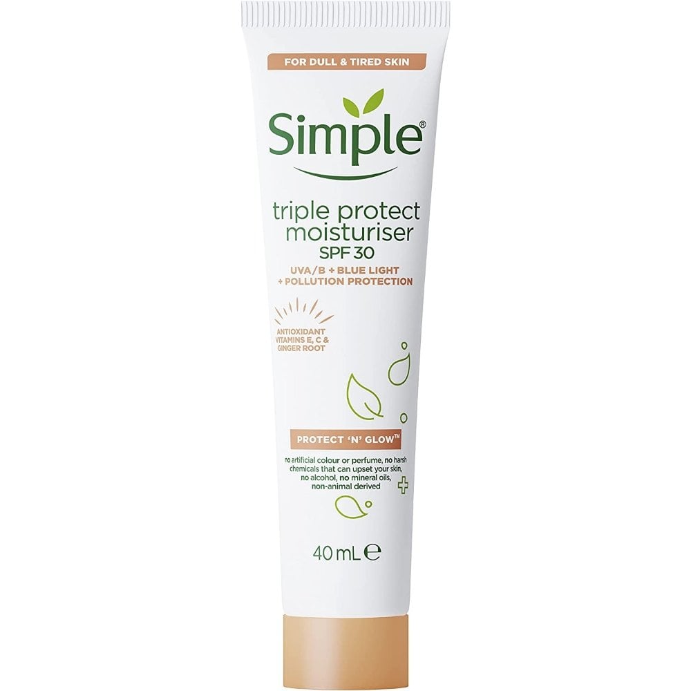Simple Protect n Glow Triple Protect Moisturiser SPF30 40ml – Justmylook