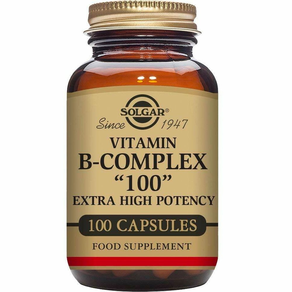 Solgar Vitamin B-Complex 100 Extra High Potency 100 Vegetable Capsules ...
