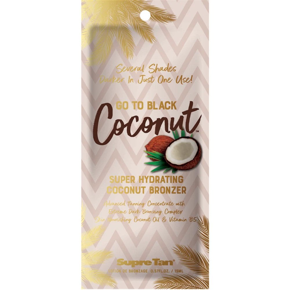 Supre Tan Go To Black Coconut Bronzer Tanning Accelerator Lotion Sache ...