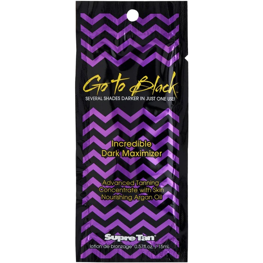 Supre Tan Go To Black Maximiser Tanning Accelerator Lotion Sachet 15ml ...