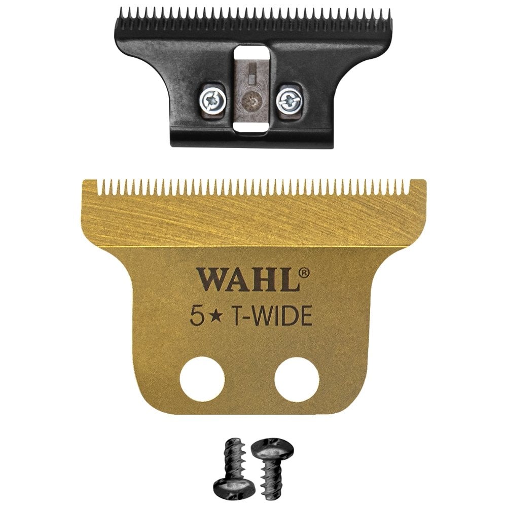 Wahl Professional Detailer Trimmer Replacement Extra Wide T-Blade Gold ...