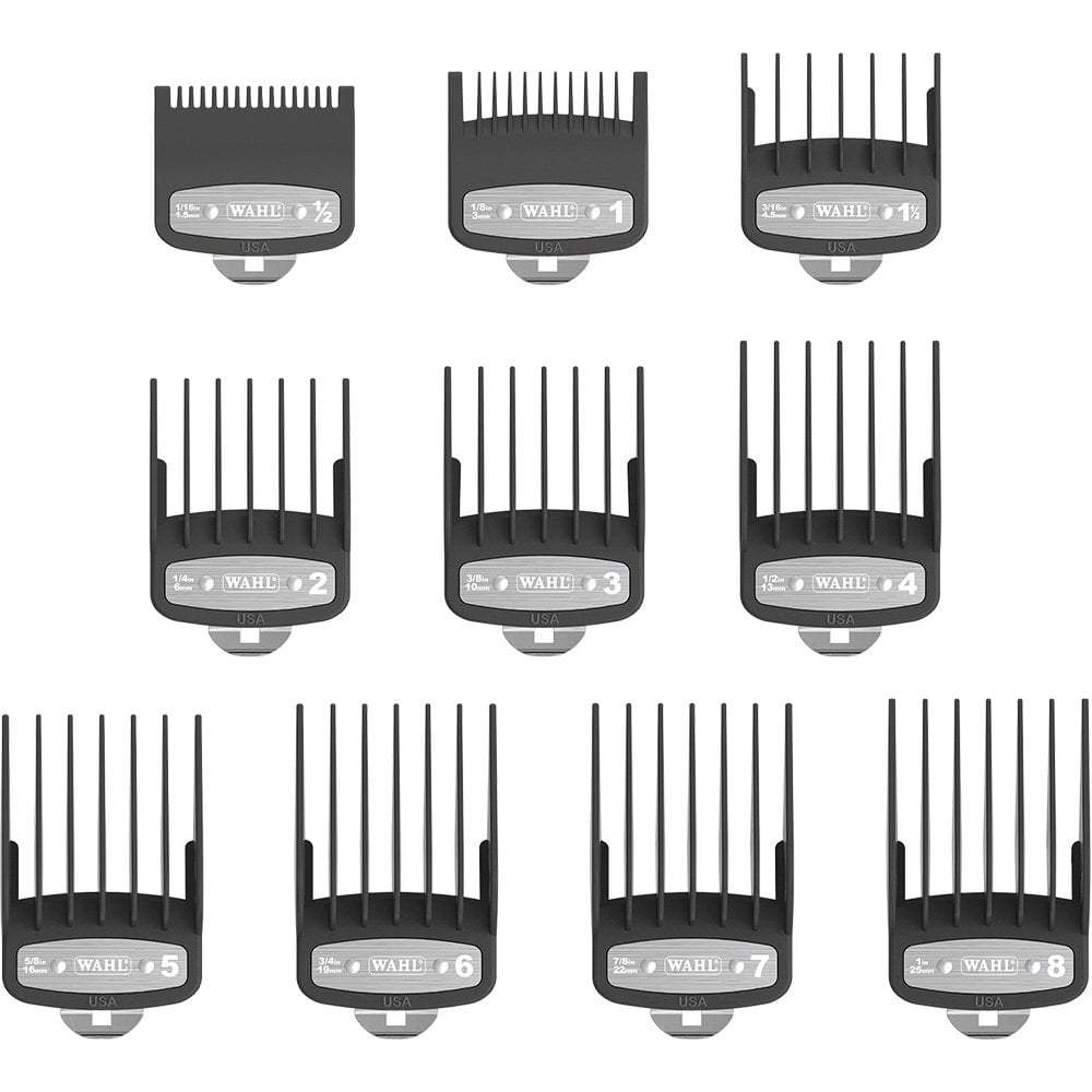 Wahl Professional Premium Attachment Cutting Guide Combs Set Pack of 1 ...