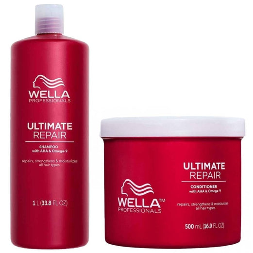 Wella Professionals Ultimate Repair Shampoo 1000ml & Conditioner 500ml ...