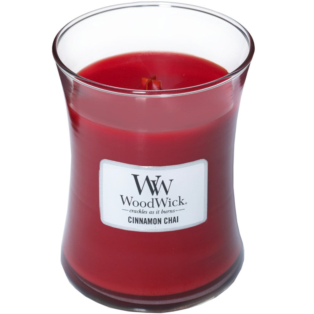 WoodWick Cinnamon Chai Medium Hourglass Jar Candle – Justmylook